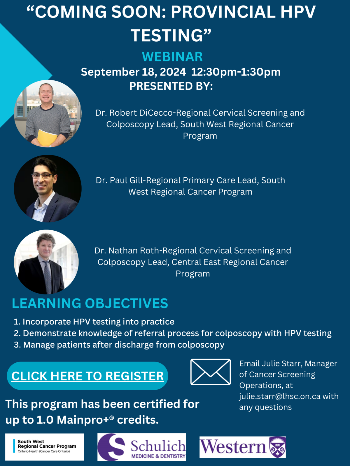 Cervical Screening for Nurses & Physicians in Primary Care - Huron ...